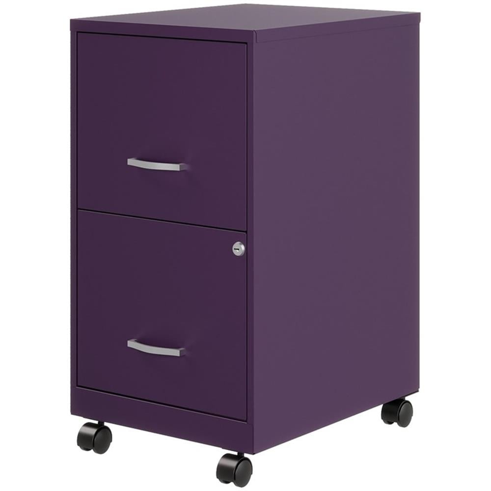 Pemberly Row 18" 2-Drawer Mobile Metal Vertical Filing Cabinet ...