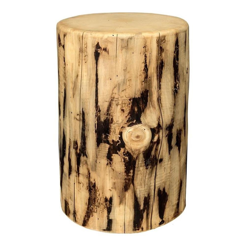 Pemberly Row 18" Exterior Transitional Wood Cowboy Stump in Gold ...