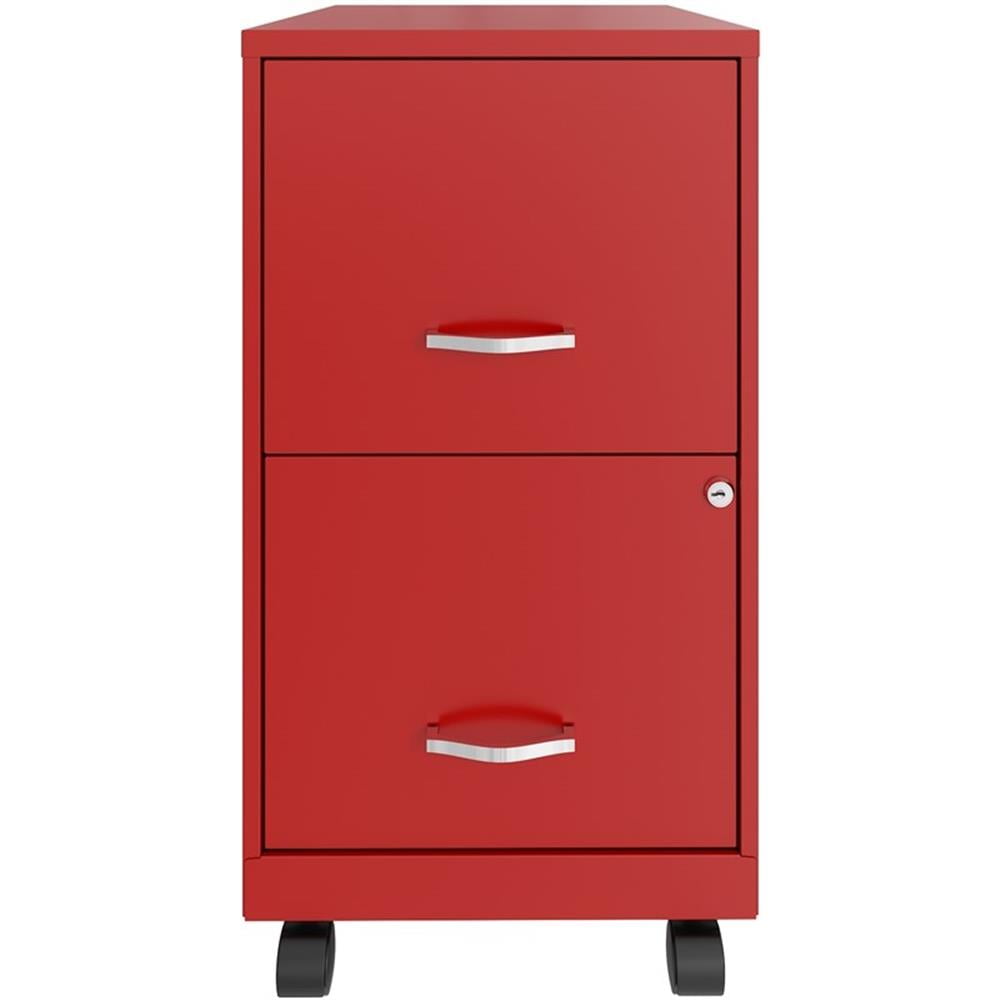 Pemberly Row 18in 2 Drawer Metal Mobile Smart Vertical Filing Cabinet ...