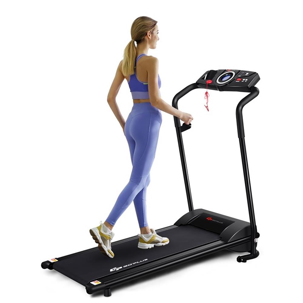 Pemberly Row 1HP Black Electric Treadmill Folding Power Running Fitness ...