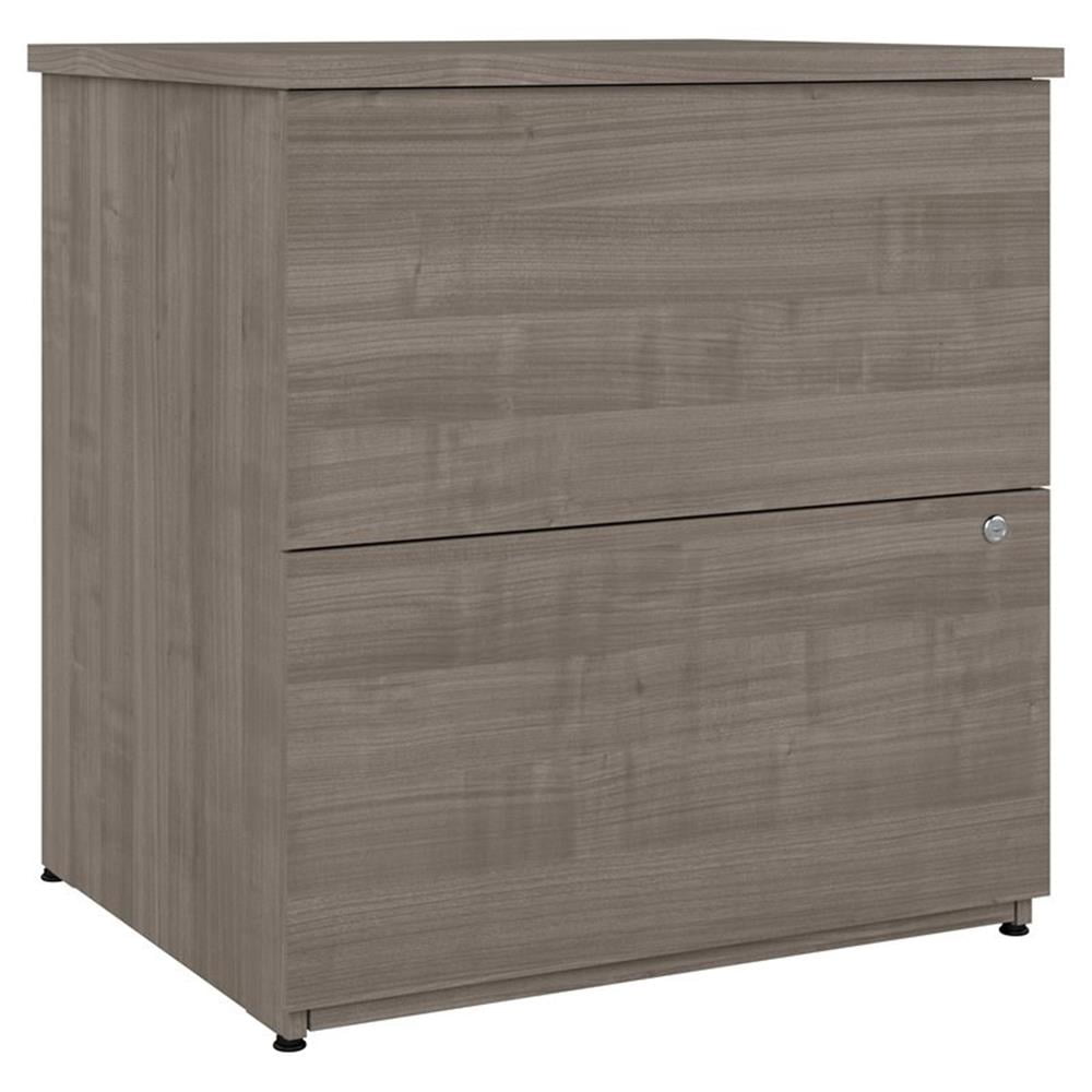 Pemberly Row 2-Drawer Engineered Wood Lateral File Cabinet in Silver ...