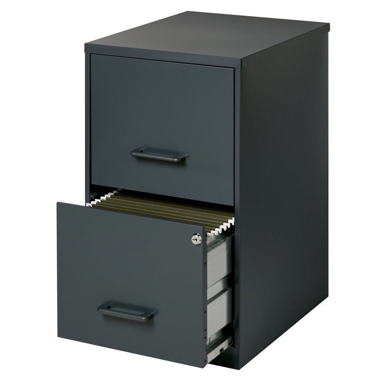 Pemberly Row 2 Drawer Letter File Cabinet in Black - Walmart.com
