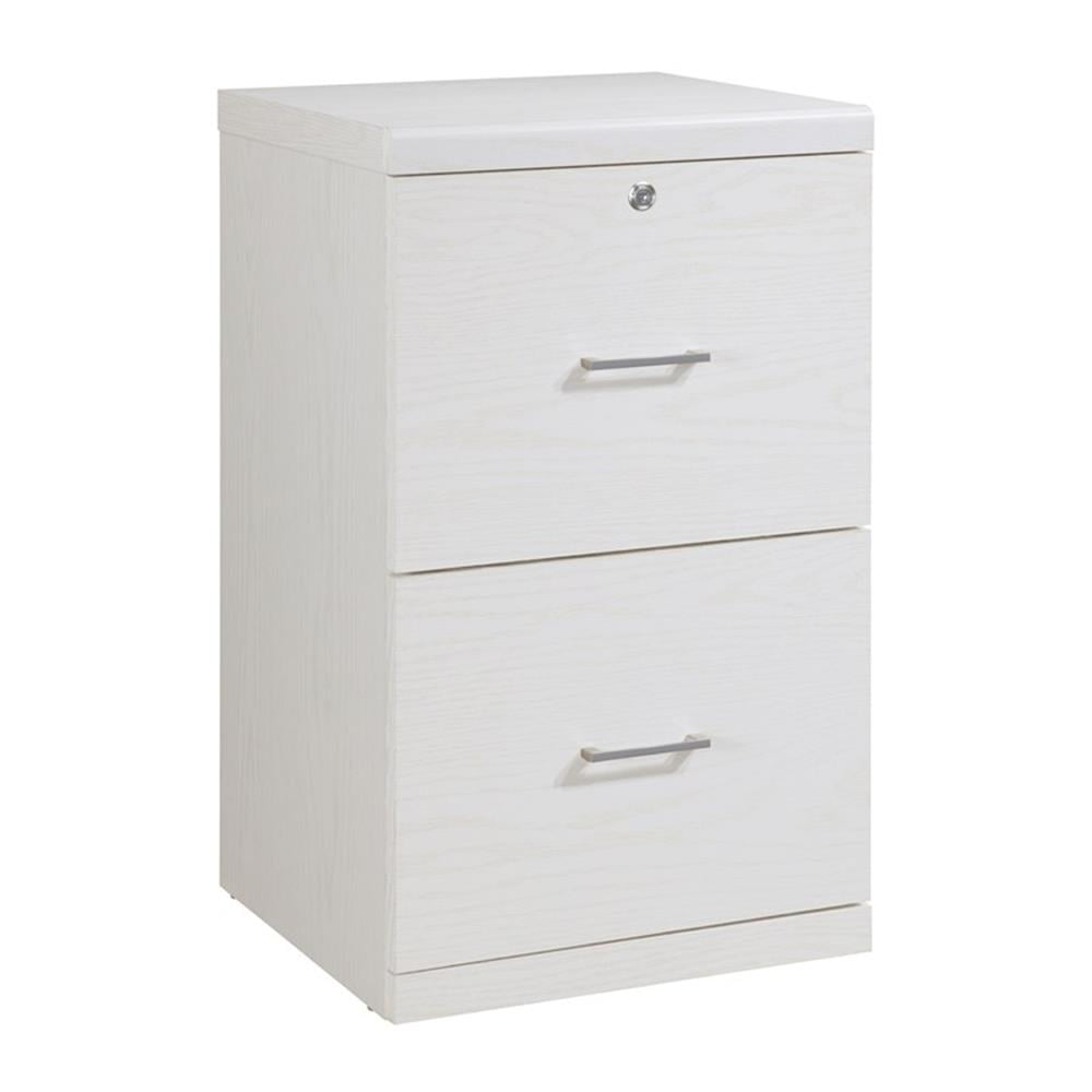 Pemberly Row 2-Drawer Wood Vertical File with Lockdowel in White Finish ...