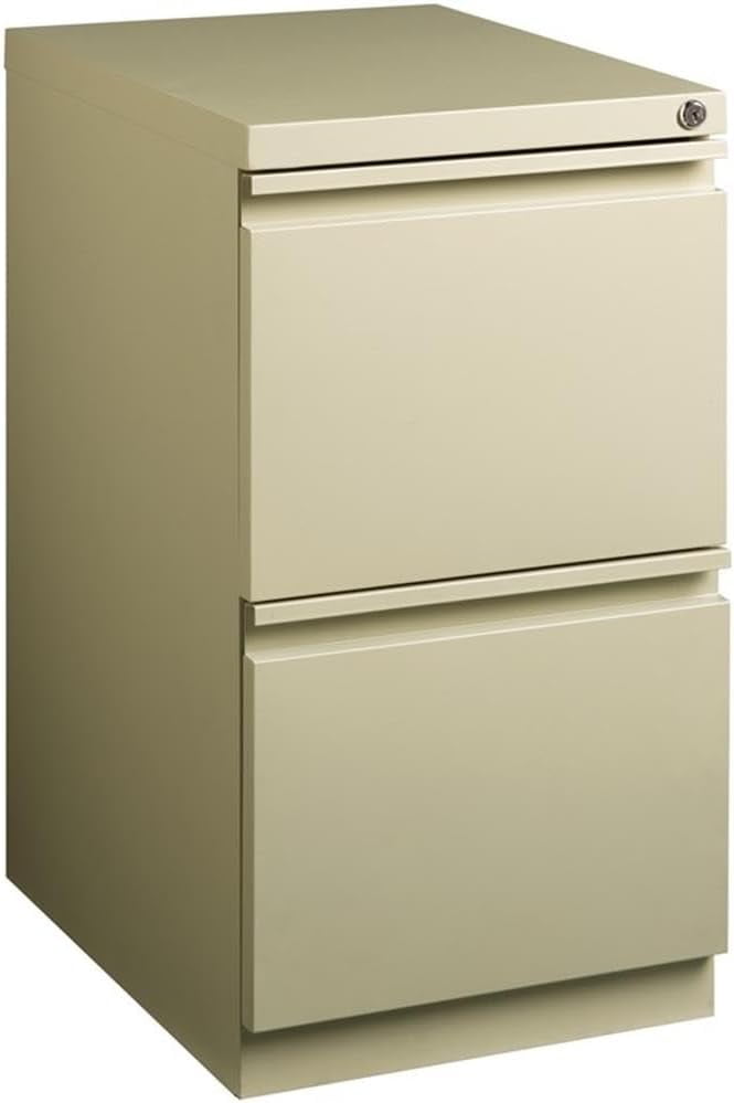 Pemberly Row 2 Drawers 27.75" Vertical Beige Metal Filing Cabinet ...