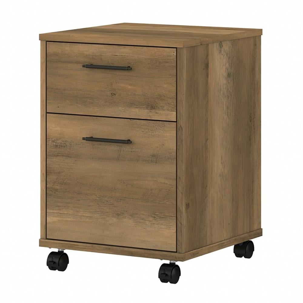 Pemberly Row 2 Drawers Farmhouse Wood Mobile File Cabinet in Pine ...
