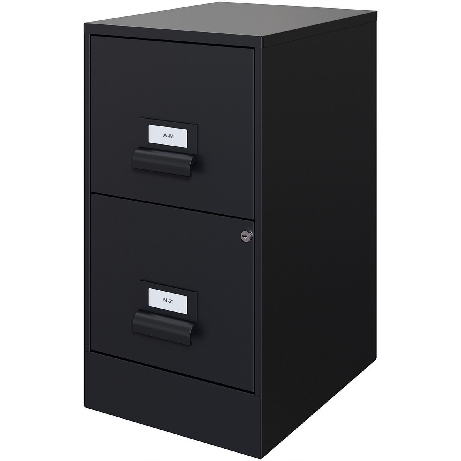 Pemberly Row 2 Drawers Vertical Black Metal Filing Cabinet Pre ...