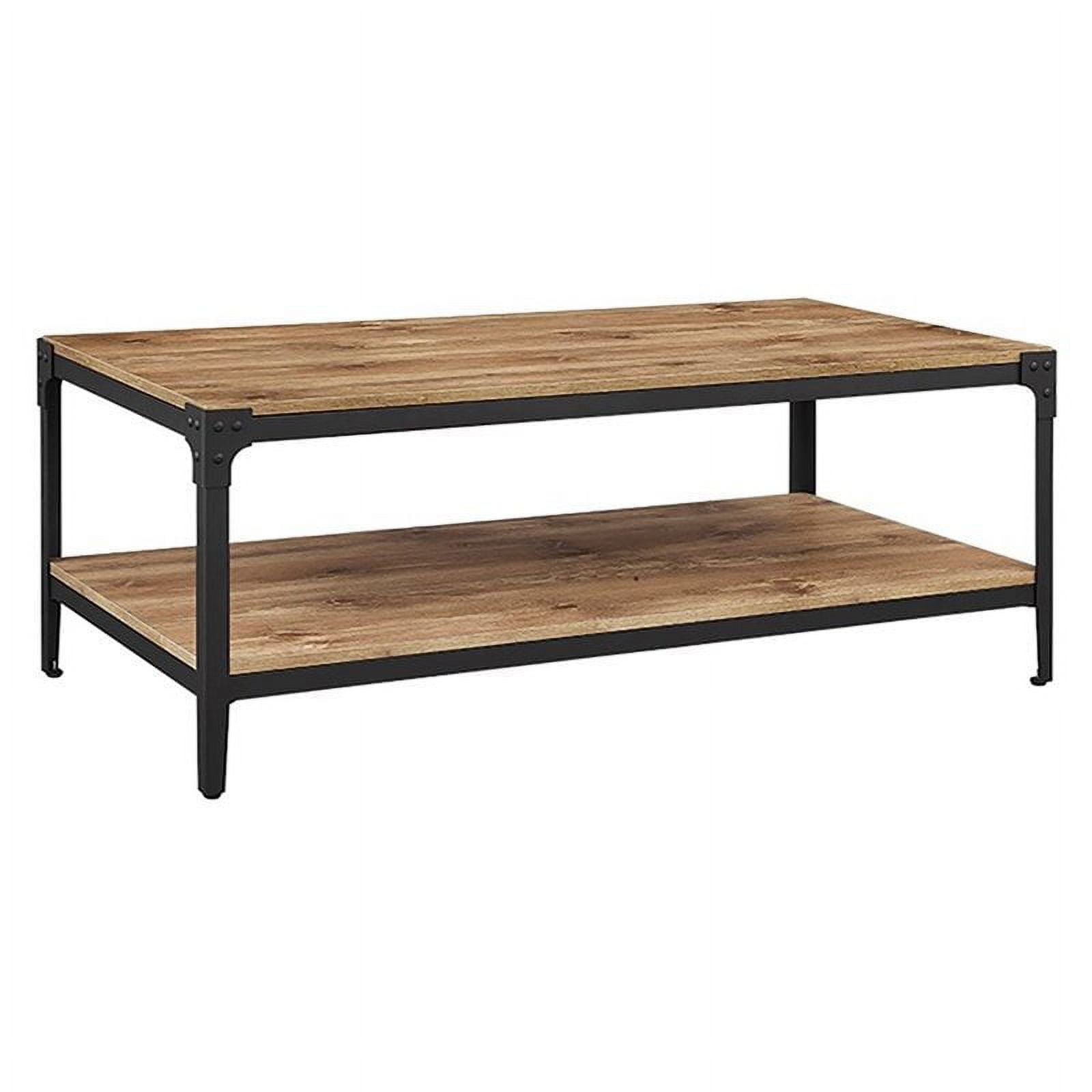 Pemberly Row 2-Piece Rustic Coffee Table Set in Barnwood - Walmart.com