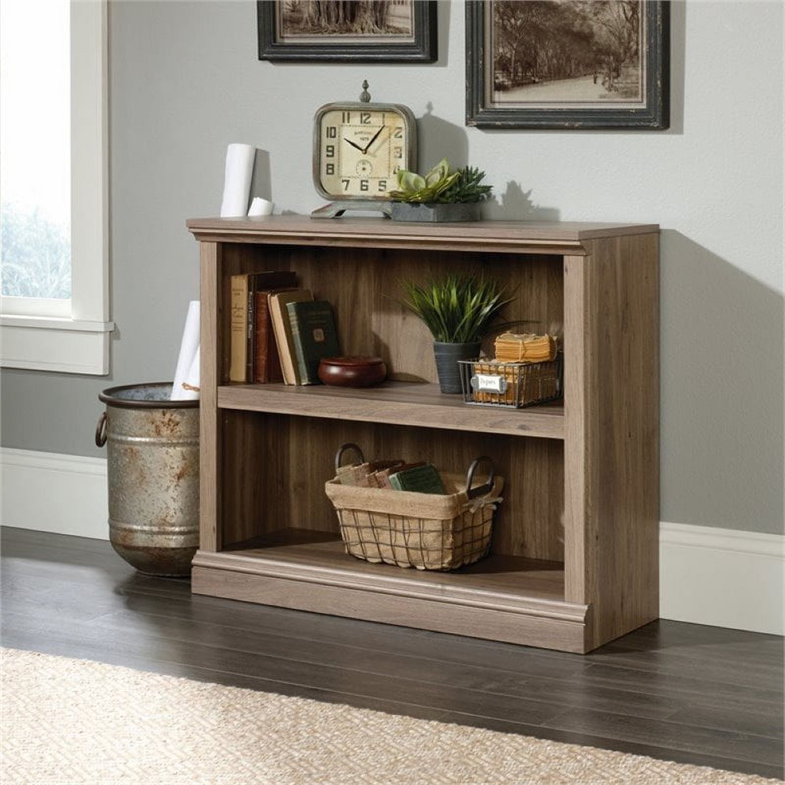 Pemberly Row 2 Shelf Bookcase in Salt Oak - Walmart.com