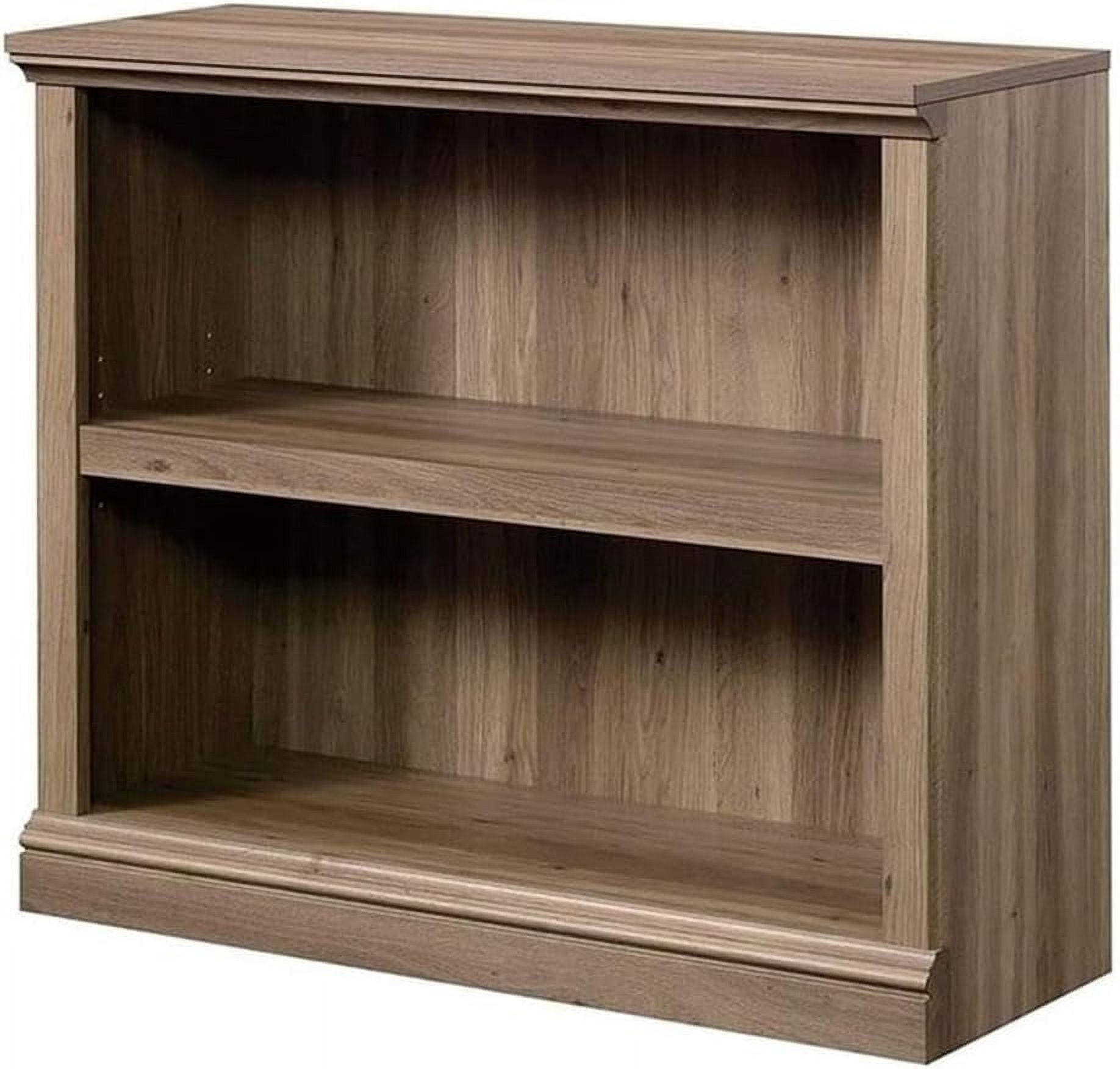 Pemberly Row 2-Shelf Modern Engineered Wood Bookcase in Salt Oak - Walmart.com