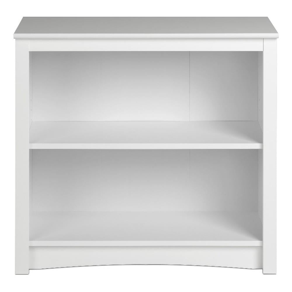 Pemberly Row 2-Shelf White Engineered Wood Standard Bookcase - Walmart.com