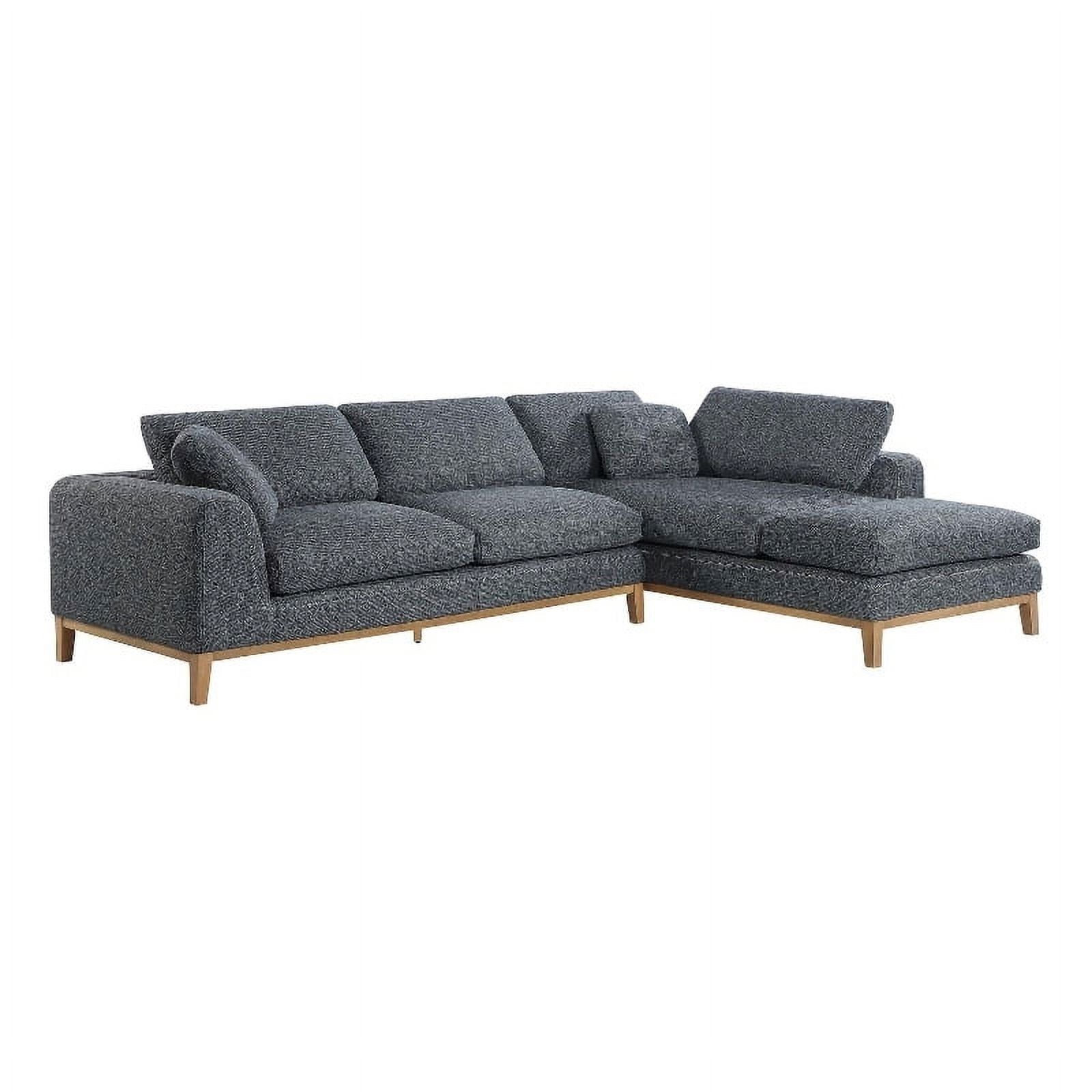 Pemberly Row 2-piece Fabric Upholstered Modular Sectional Gray ...