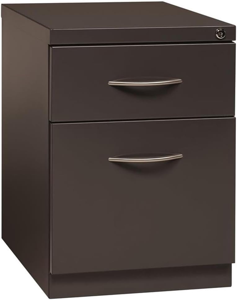Pemberly Row 20" 2-Drawer Modern Metal Mobile Pedestal File Cabinet in ...