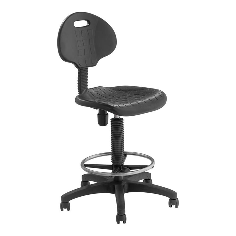 Pemberly Row 22-32" Height Modern Polyurethane Task Chair in Black ...
