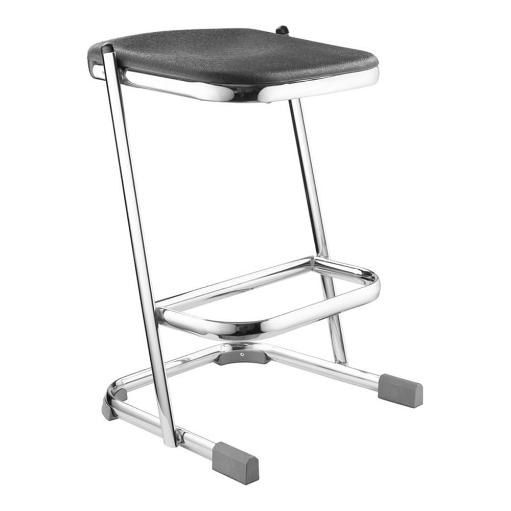 Pemberly Row 24" Ergonomic Modern Metal Elephant Z-Stool in Black ...
