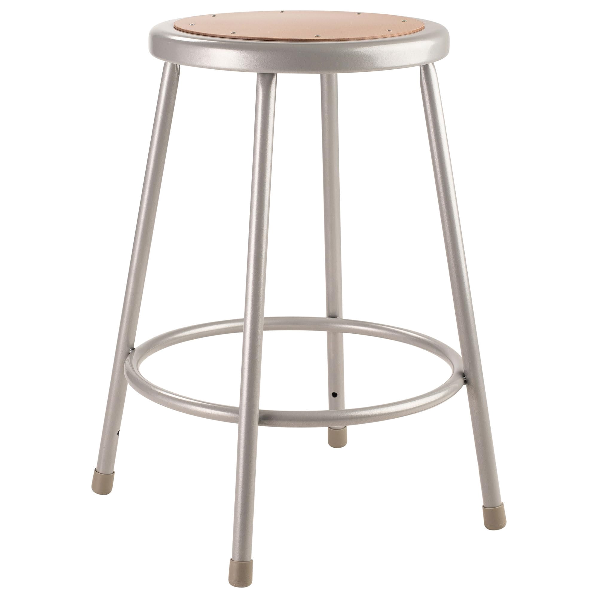 Pemberley Row Masonite Gray Stool Round Heavy Duty 24" Unassembled ...