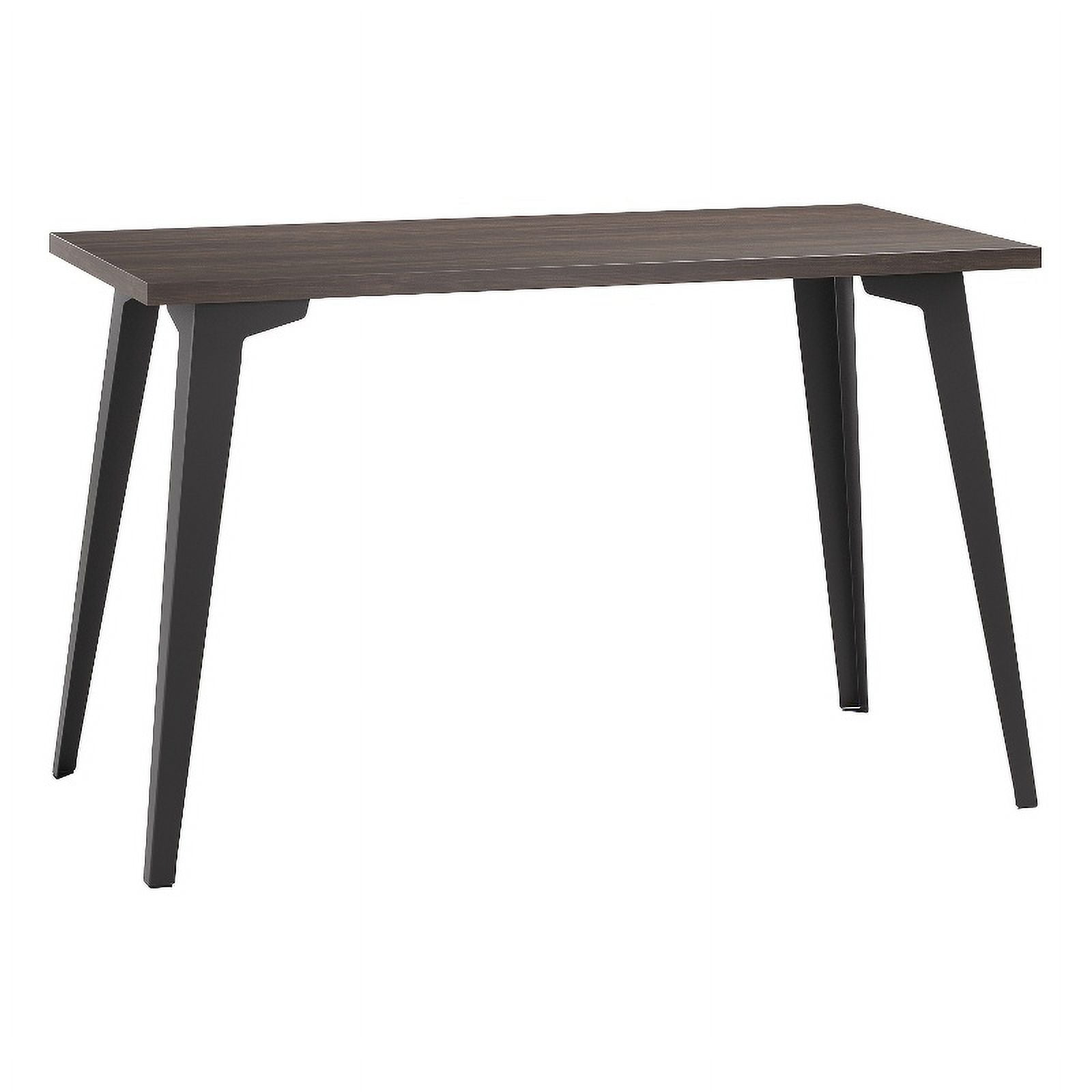 Pemberly Row 24x48 Mid Century Modern Metal Desk - Black / Trail Walnut ...