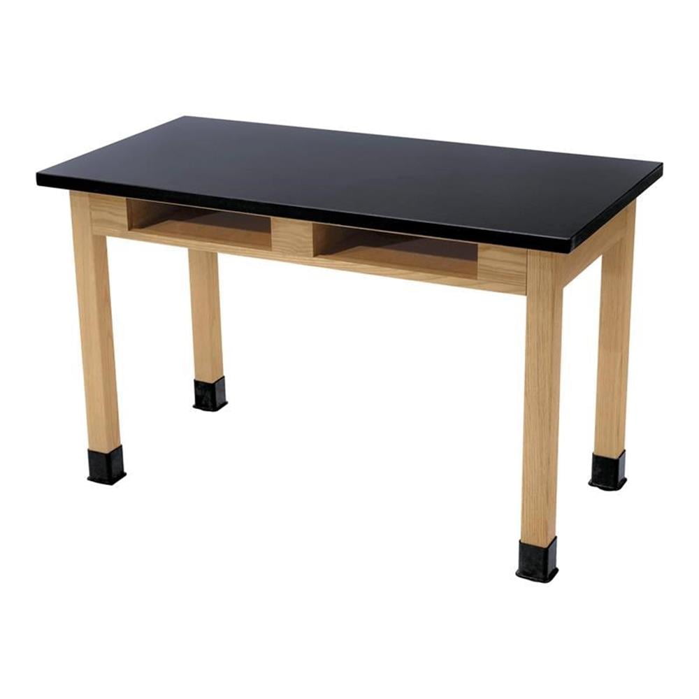 Pemberly Row 24x60" Wood Science Lab Table with Chemical proof Top in ...