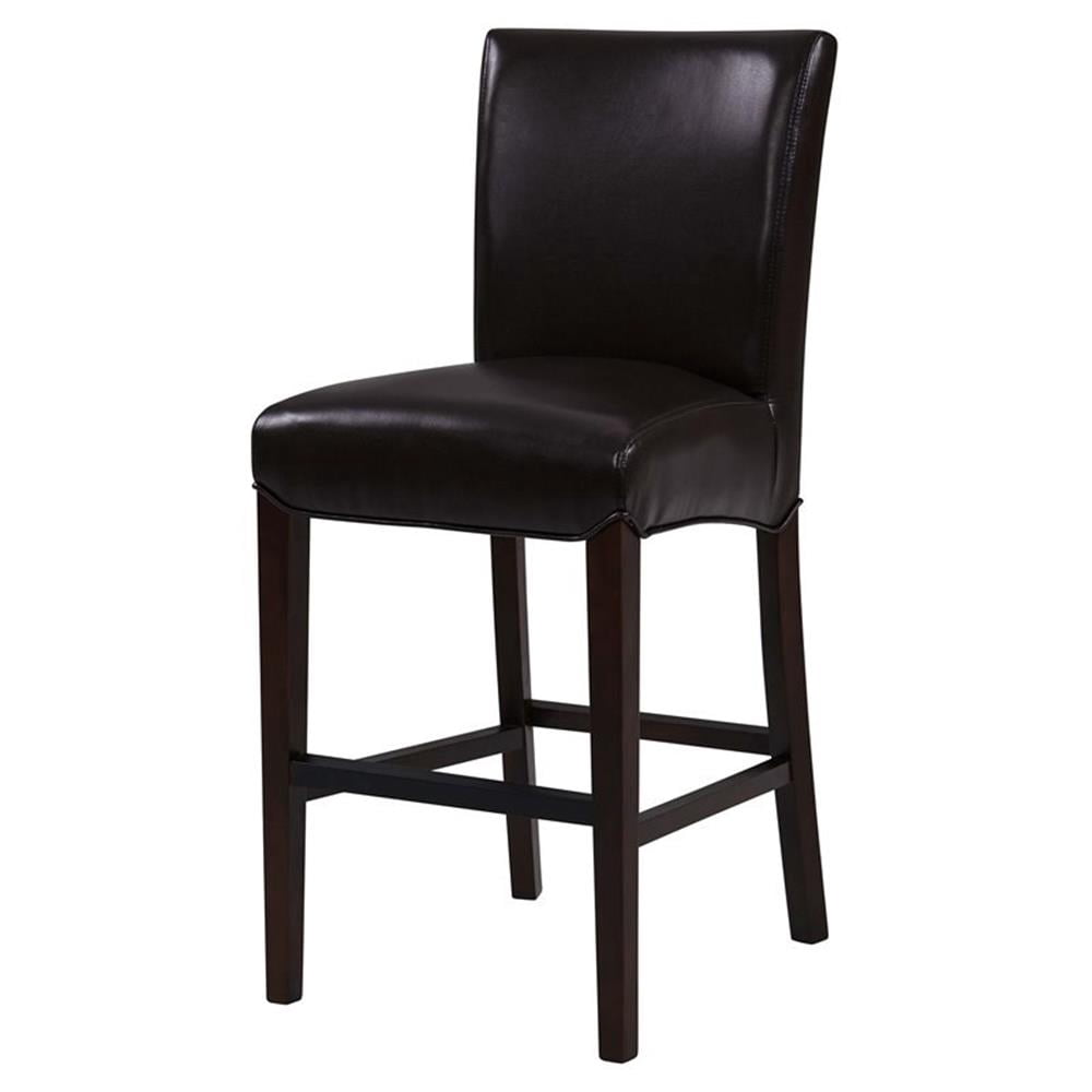 Pemberley Row Bonded Leather Coffee Bean Counter Stool Rectangular 26 ...