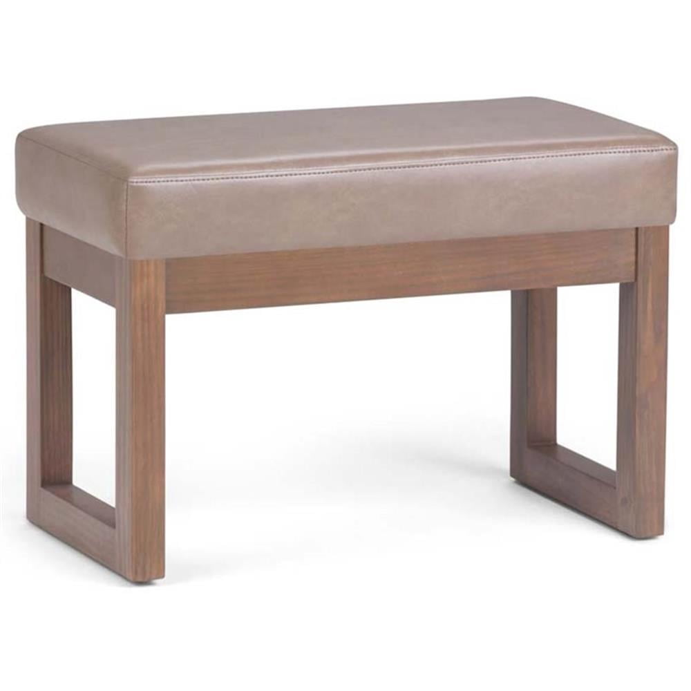 Pemberly Row 27" Contemporary Footstool Ottoman Bench in Ash Blonde ...