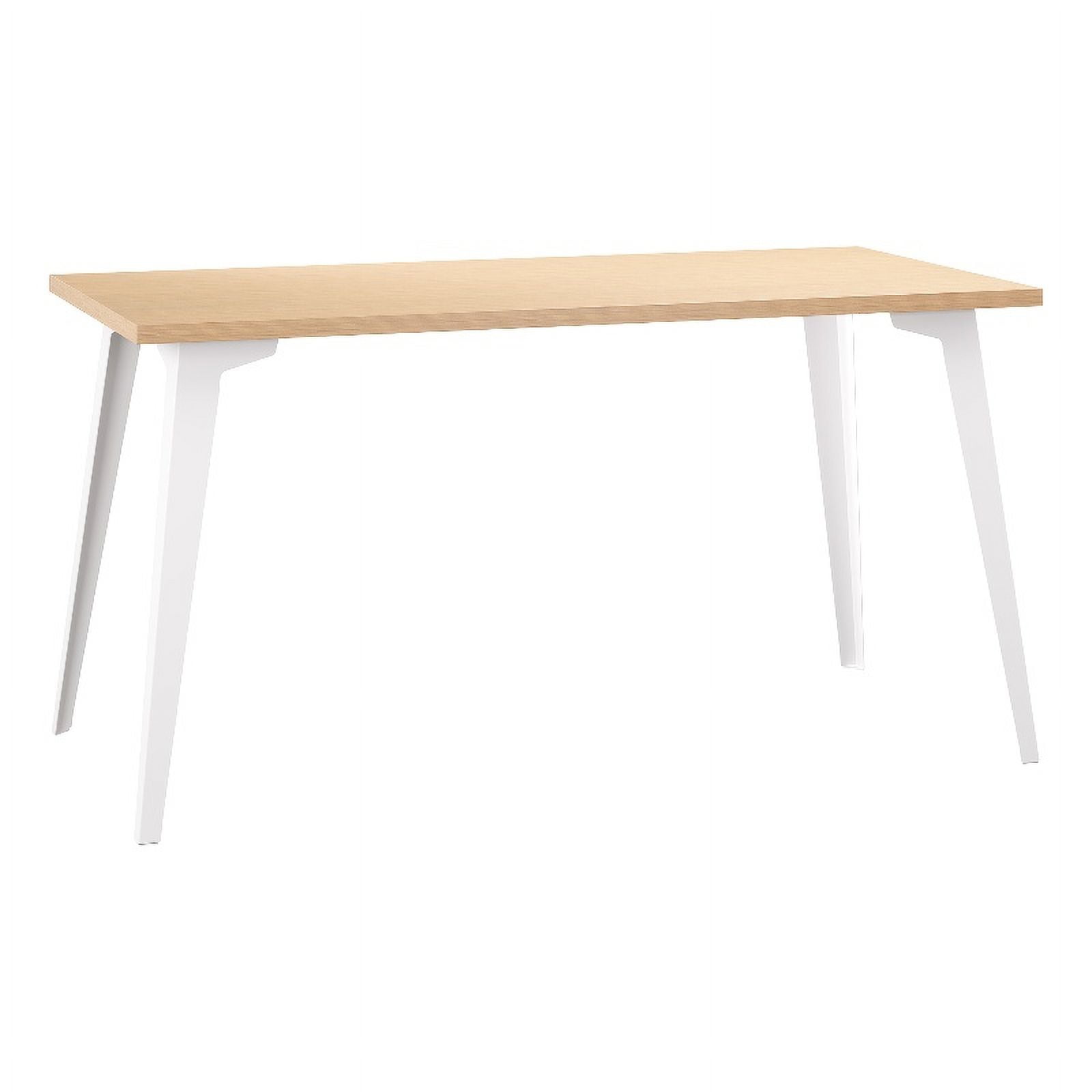 Pemberly Row 27x57 Mid Century Modern Metal Desk - Alpine White ...