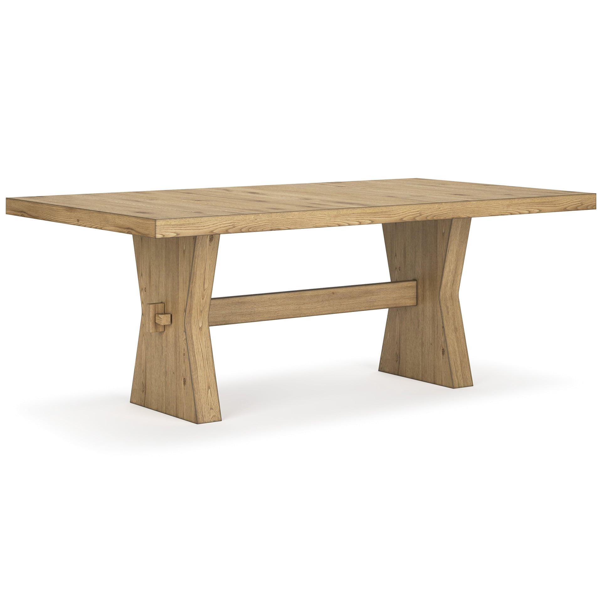 Pemberly Row 29.75"H x 44"W x 78"D Contemporary Light Brown Dining ...
