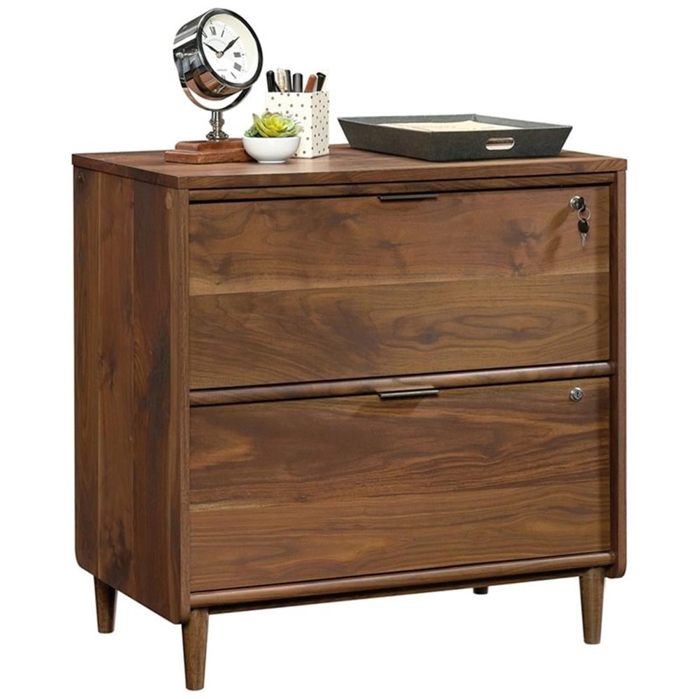 Pemberly Row 2-Drawer Vertical Walnut Engineered Wood Filing Cabinet ...