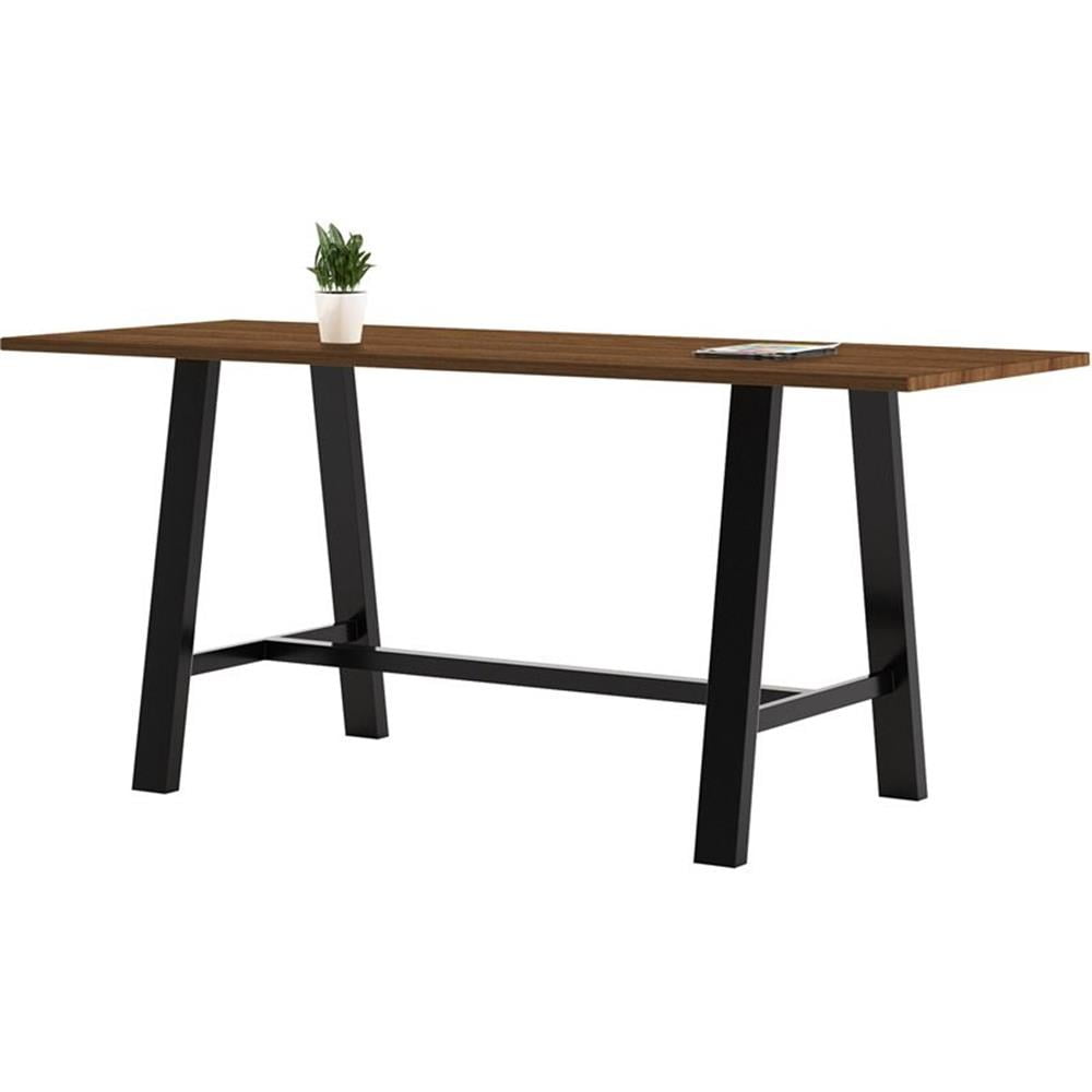 Pemberly Row 3.5 x 8 FT Bistro Height Conference Table - Walnut ...