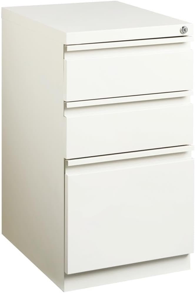 Pemberly Row 3 Drawers 27.75" Vertical White Metal Filing Cabinet ...