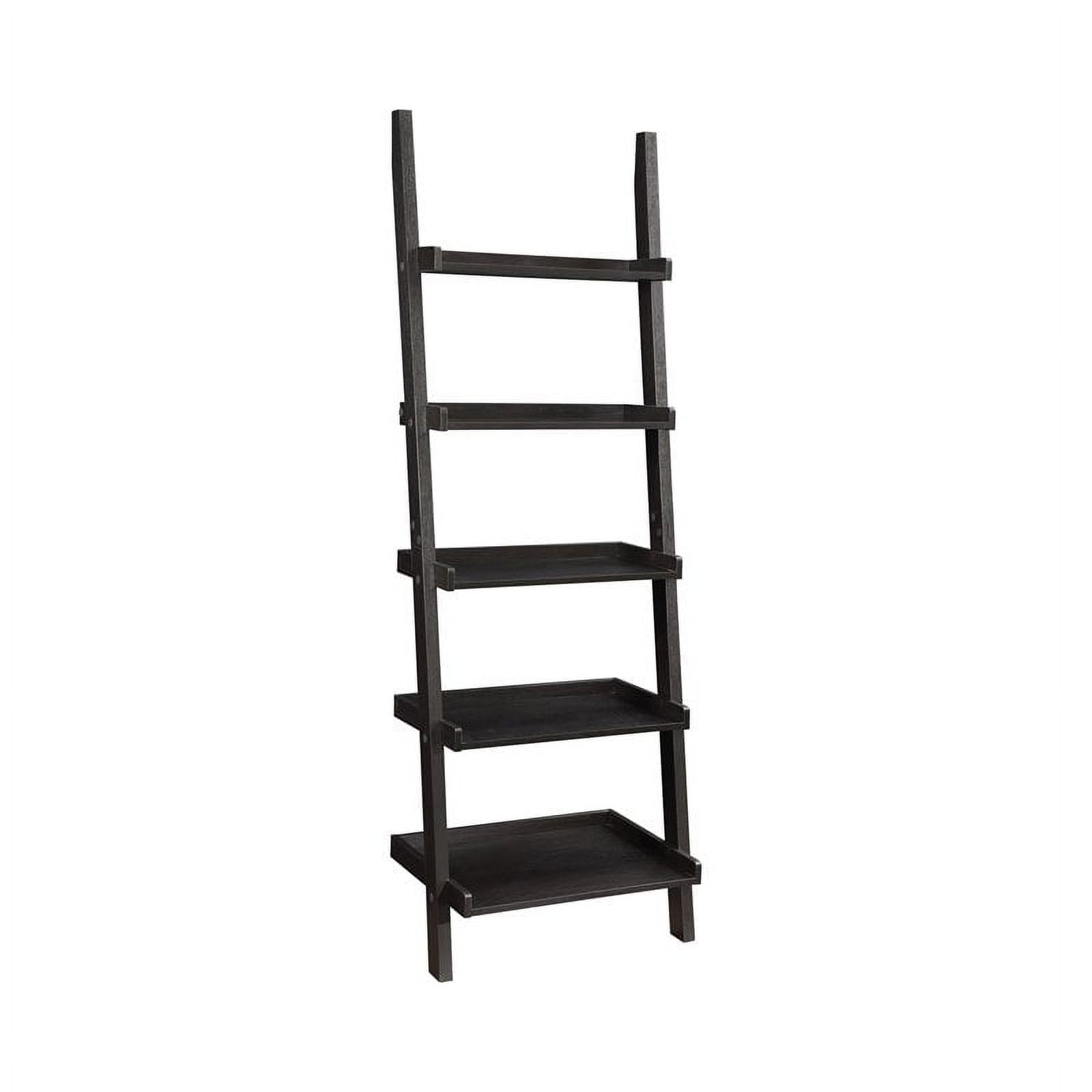 Pemberly Row 3 Pc. Storage Ladder Bookcase Set in Cappuccino - Walmart.com
