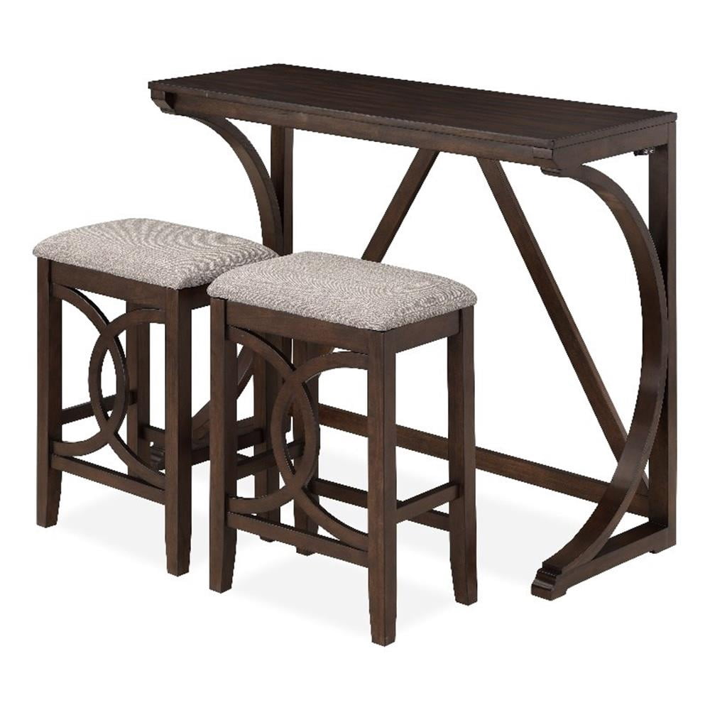 Pemberly Row 3-Piece Contemporary Wood Counter Set in Cherry - Walmart.com