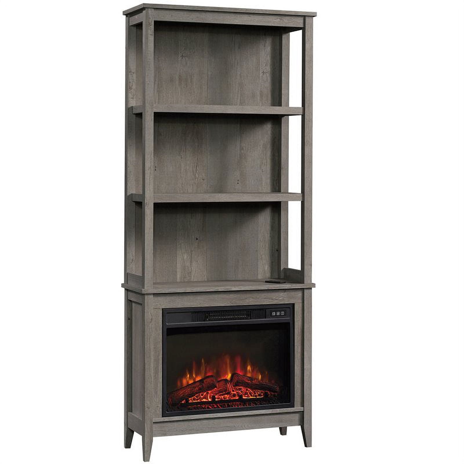 Pemberly Row 3-Shelf Transitional Engineered Wood Fireplace/Library in ...