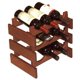 Pemberly Row 3 Tier 9 Bottle Wine Rack in Mahogany - Walmart.com