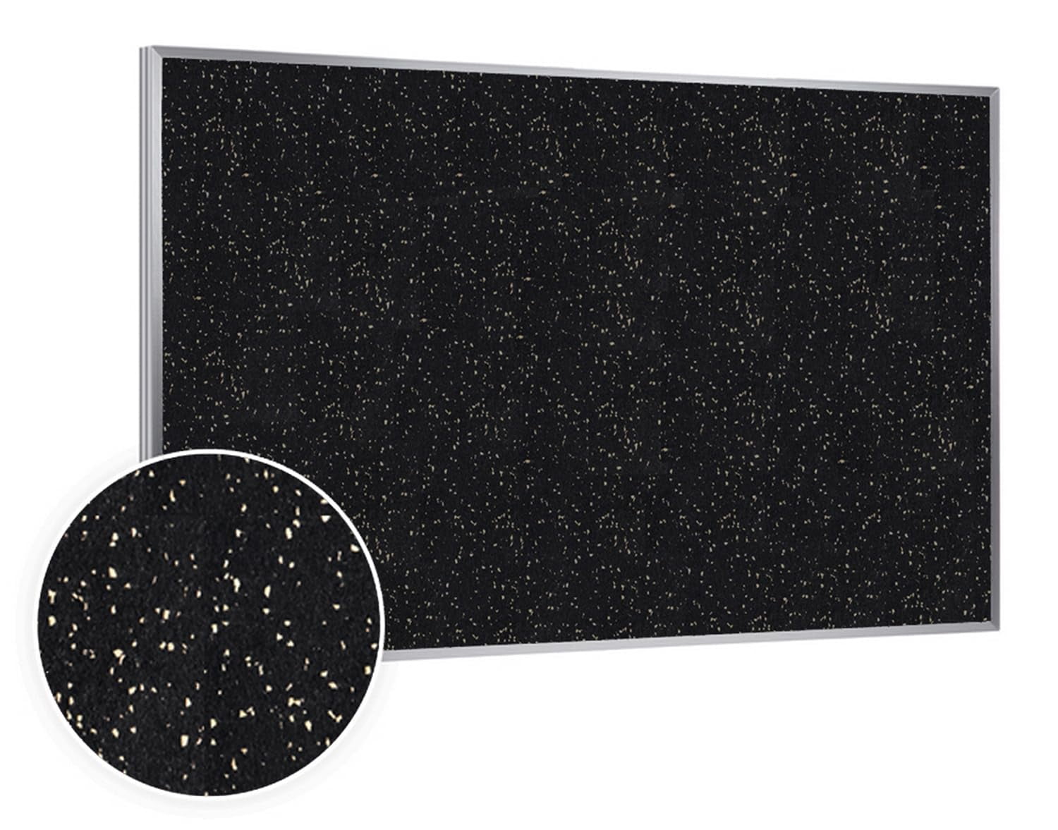 Pemberly Row 3' x 4' Rubber Bulletin Board with Aluminum Frame in ...