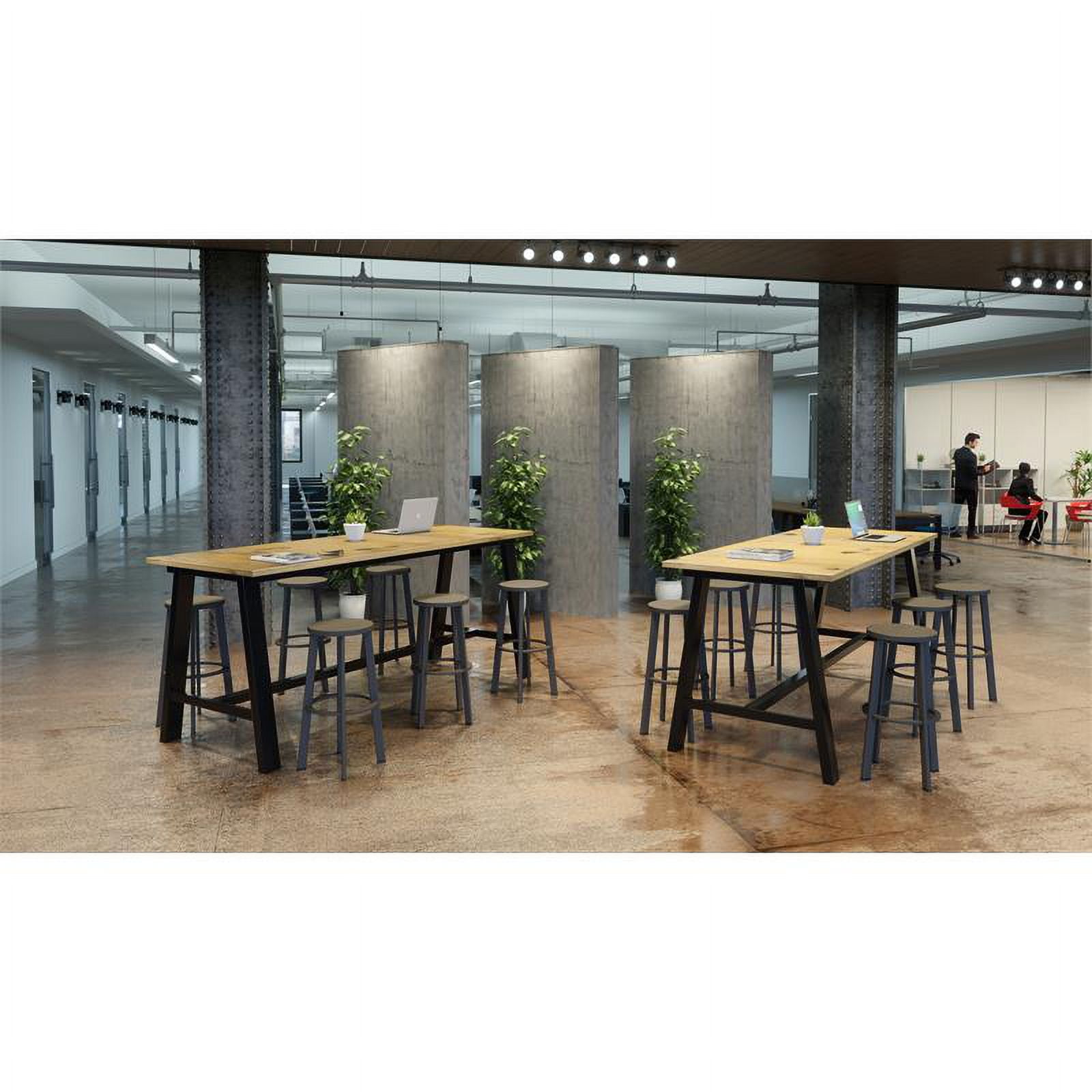 Pemberly Row 30" Engineered Wood Conference Table in Natural - Walmart.com