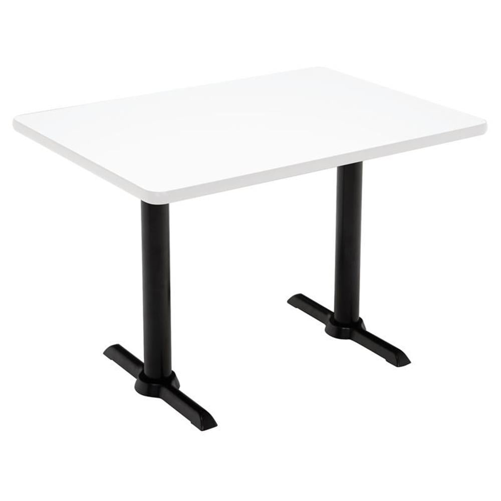 Pemberly Row 30" x 48" Bistro Height Conference Table - White - Black T ...