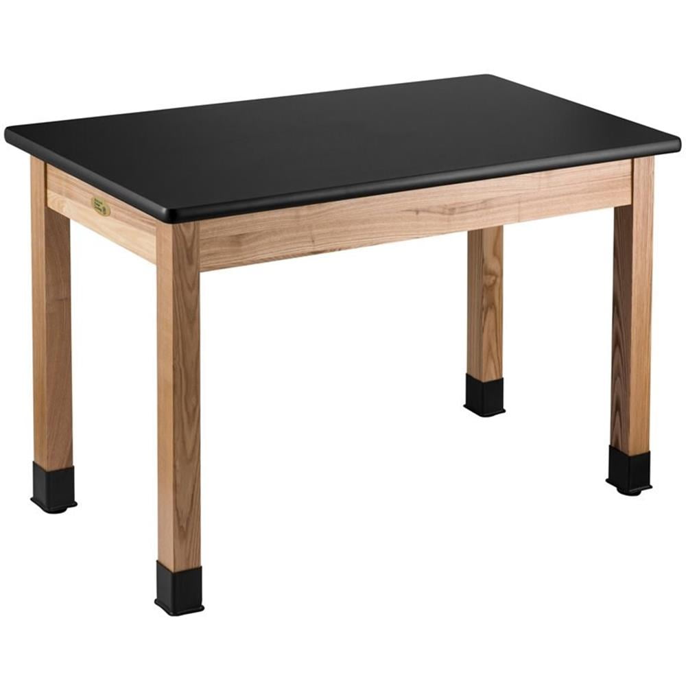 Pemberly Row 30x60" Modern Solid Wood Science Lab Table with HPL Top in ...