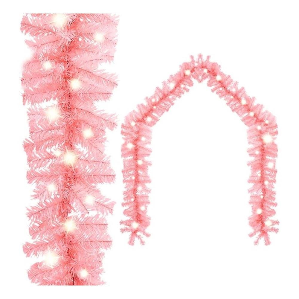 Pemberly Row 32.8 Ft Long Decorative Inlays PVC Garland in Pink ...