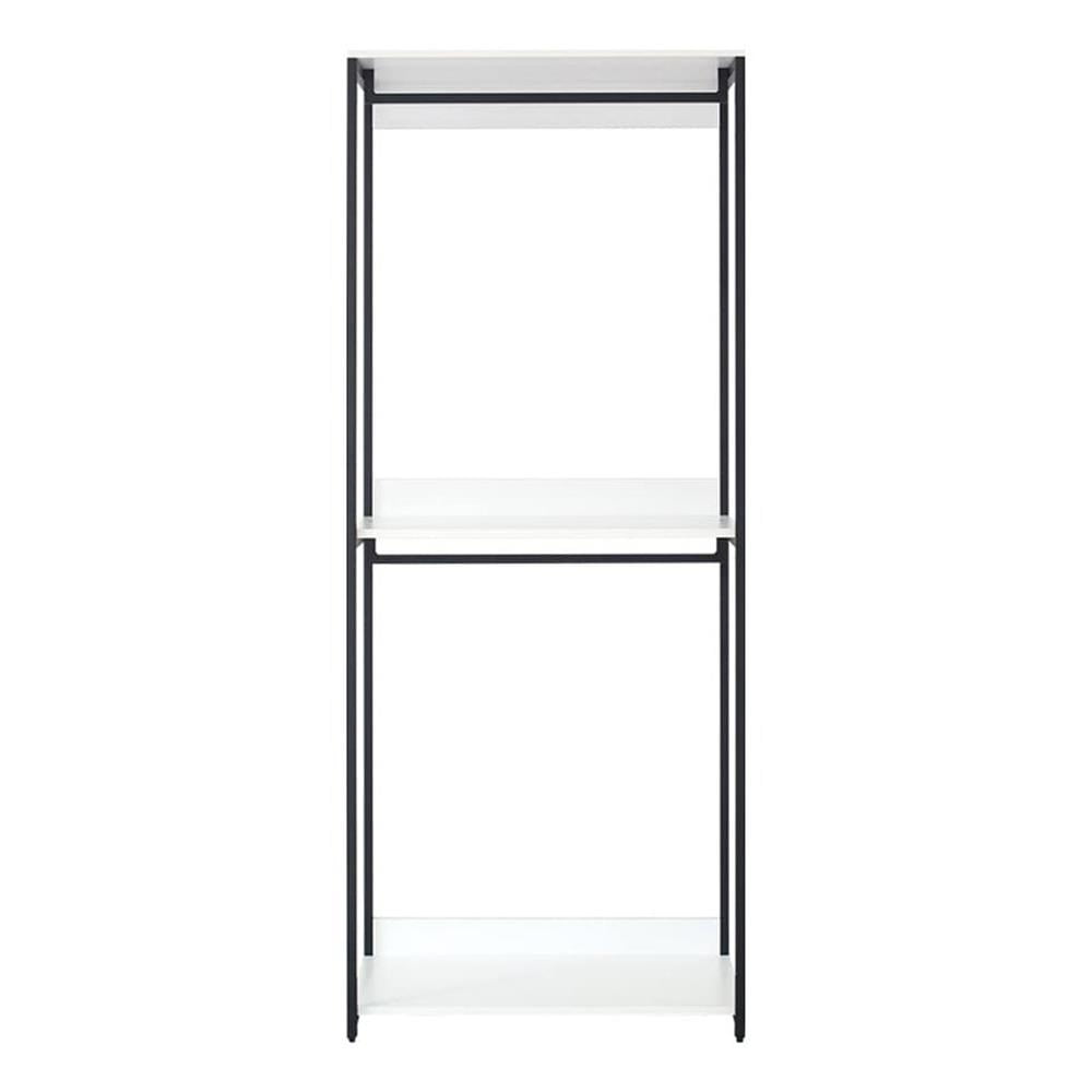 Pemberly Row 32" Wood and Metal Walk-in Closet with One Shelf - Walmart.com
