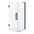 Pemberly Row 32 x 32 x 74-3/4 Corner Shower Kit with Base and Door in ...