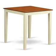 Solid Wood 30" Square Dining Table, Counter Height, Butcher Block Top ...