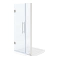 Pemberly Row 36 x 36 x 74-3/4 Shower Kit with Base and Door in Satin ...