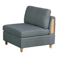 Pemberly Row 37 Inch Modular Armless Sofa Chair in Steel Gray Dorris ...