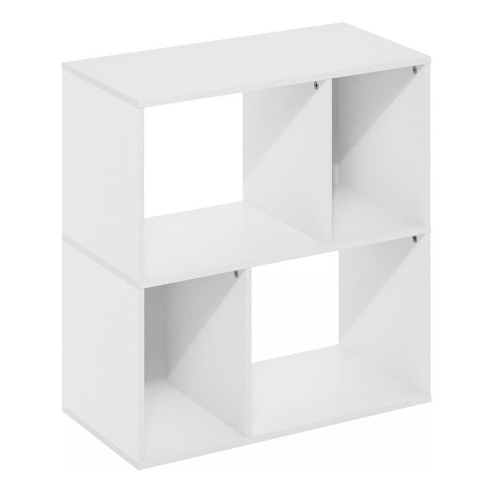 Pemberly Row 4-Cube Irregular Cubes Storage Bookcase/Bookshelf White ...