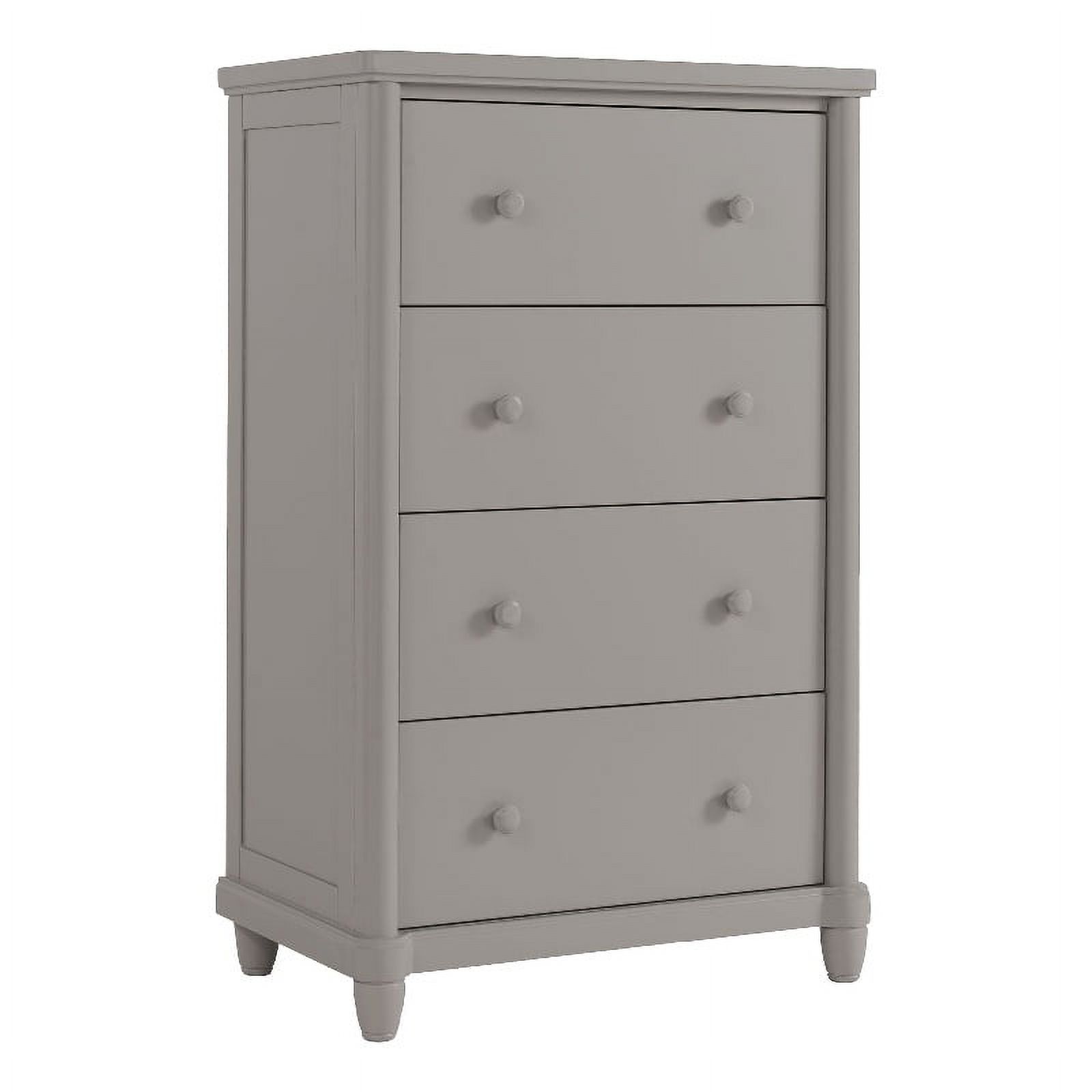 Pemberly Row 4-Drawer Engineered Wood and Metal Chest in Gray - Walmart.com