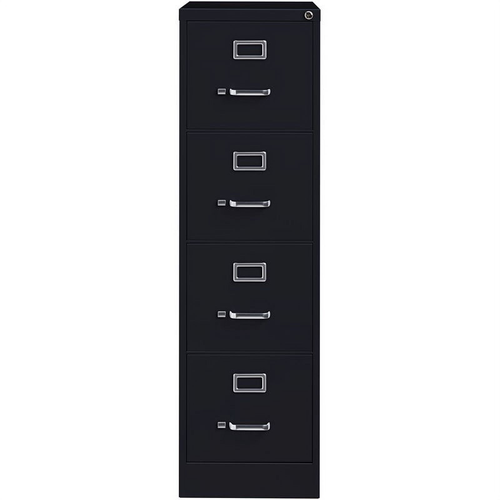 Pemberly Row 25" Deep 4 Drawer Letter File Cabinet in Gray, Fully ...