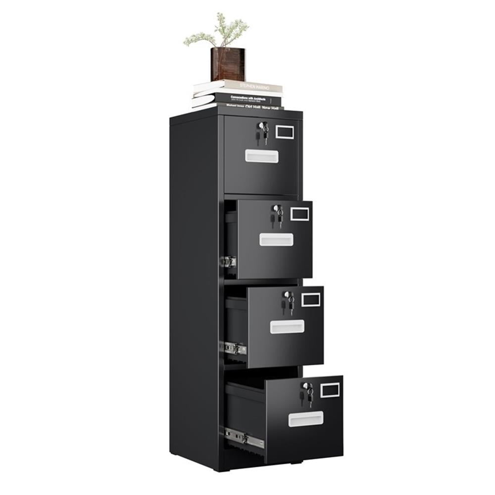 Pemberly Row 4 Drawer Vertical File Cabinet Metal Office Files Storage ...
