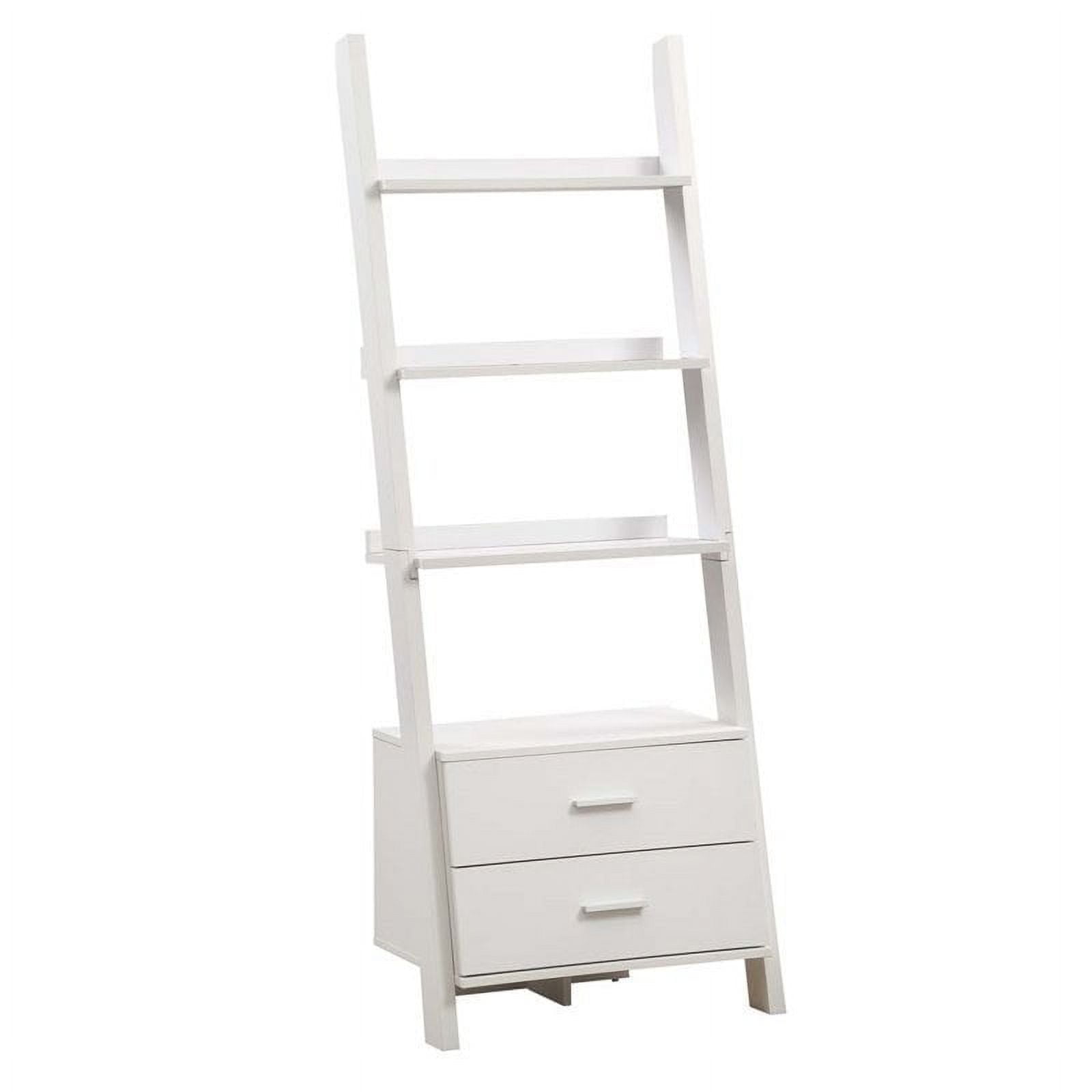 Pemberly Row 4 Shelf Ladder Bookcase in White - Walmart.com