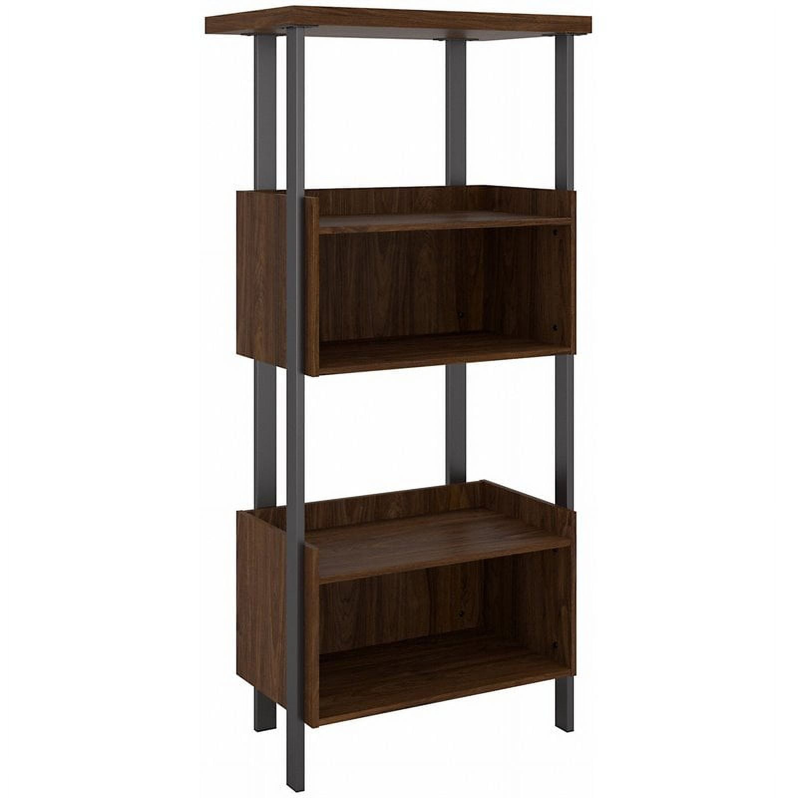 Pemberly Row 4 Shelf Open Bookcase in Modern Walnut - Engineered Wood ...