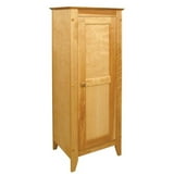 Pemberly Row 4 Shelves Wood Storage Cabinet in Natural Oiled - Walmart.com
