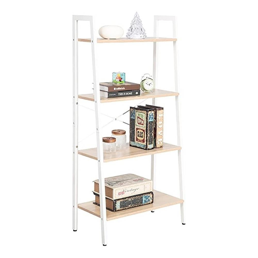 Pemberly Row 4-Tier Wood Display Bookcase with Storage Rack Shelf in ...